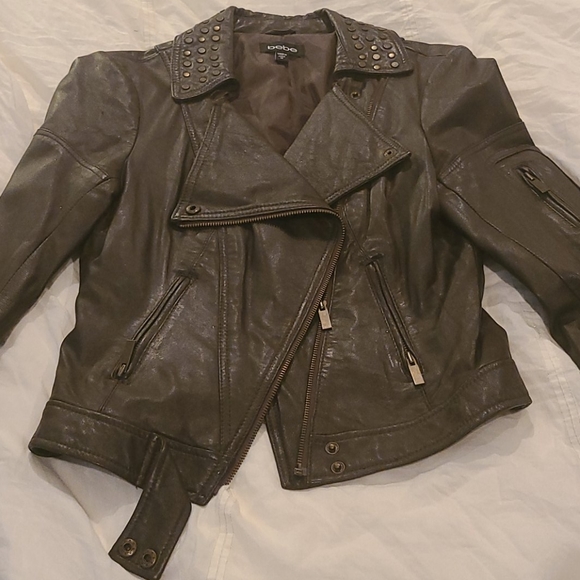 bebe | Jackets & Coats | Bebe Leather Jacket | Poshmark